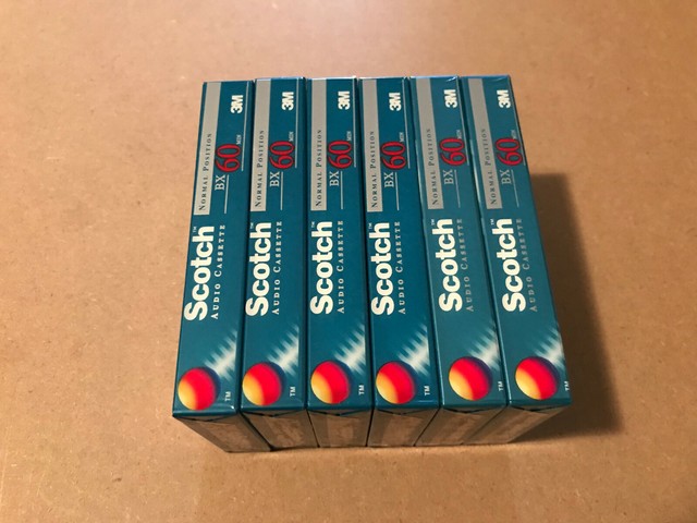 Set of 6 New Sealed Scotch BX 60 Cassettes Tapes Type I Made in Korea ...