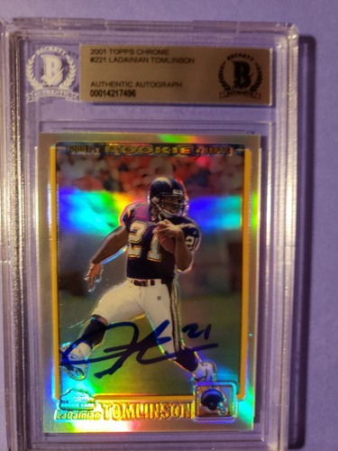 2001 Topps Chrome LaDainian Tomlinson Autographed HOF Rookie Beckett | eBay