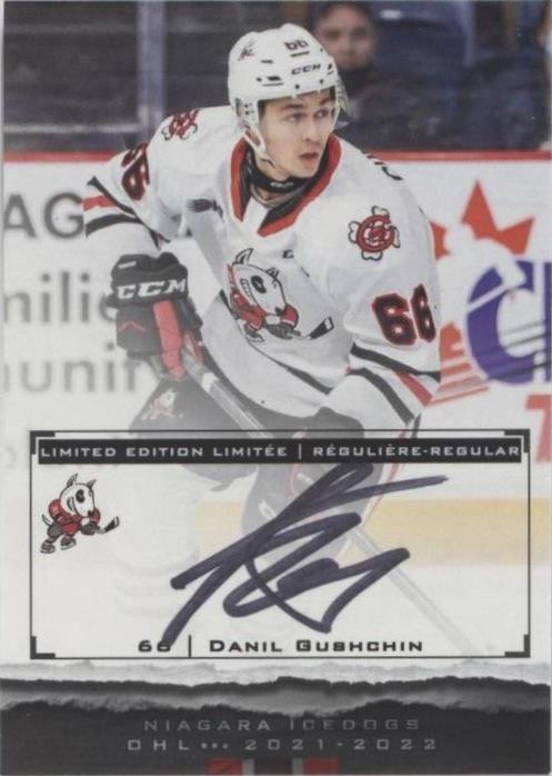 2021-22 Extreme Niagara Icedogs Autographs - Danil Gushchin (AU, RC ...