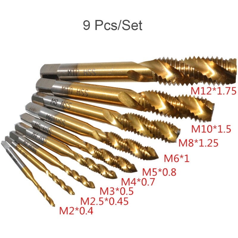 9pcs for Coated High Speed Steel HSS Screw Thread Metric | eBay Australia
