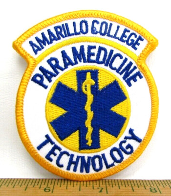 Vintage Amarillo College TX Jacket Patch Paramedicine Technology First ...