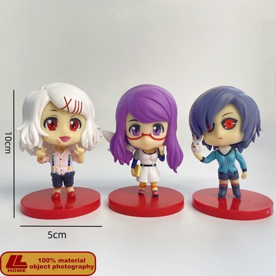 Anime Character Juzo Toka Rize 3pcs Big Head Cute PVC Figure Toy Doll ...