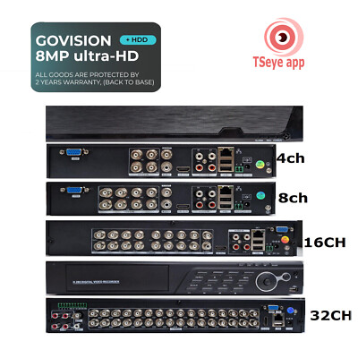 Smart CCTV DVR Recorder 4 8 16 Channel AHD 1080P 5MP Video HD VGA HDMI ...