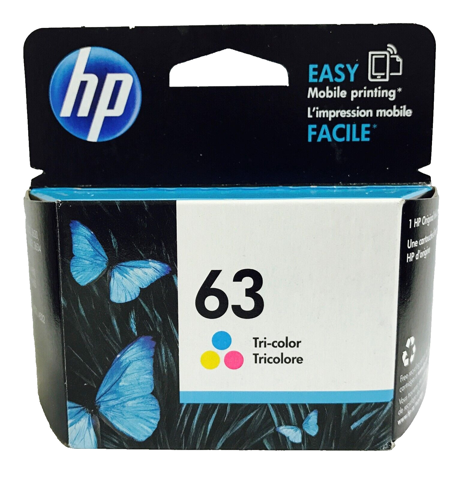 Genuine HP 63 Color Ink Cartridges Deskjet 1112 2130 3630 3632 3634 63 ...
