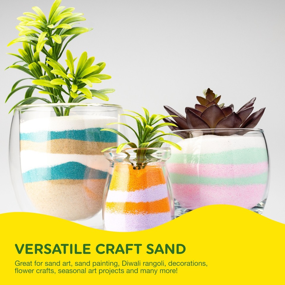Coloured Craft Sand Decorative Sand Art Card Aquarium Eco Friendly Play ...