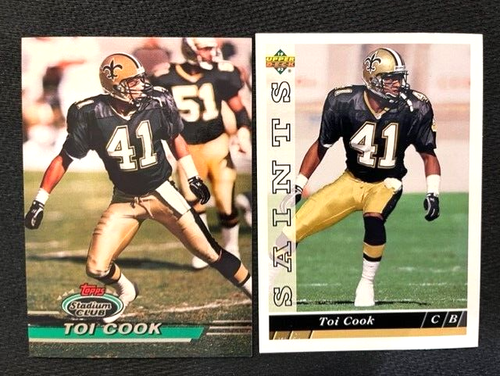 NFL - Toi Cook 1993 Topps Stadium Club & '93 Upper Deck Football ...