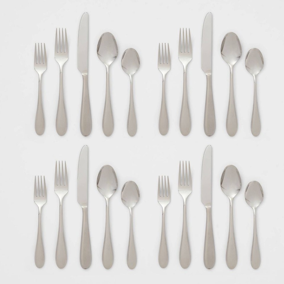 20pc Luxor 18/10 Stainless Steel Flatware Set - Threshold Signature | eBay