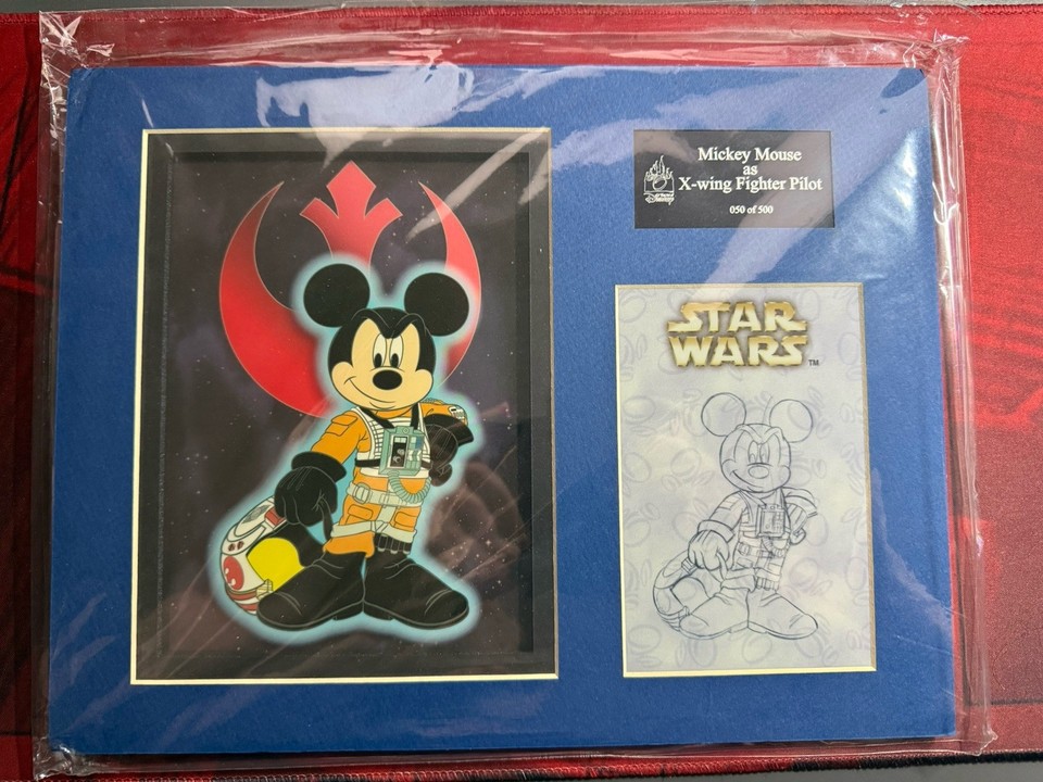 Disney / Star Wars Laser cel Mickey Mouse as X-Wing Fighter Pilot | eBay UK