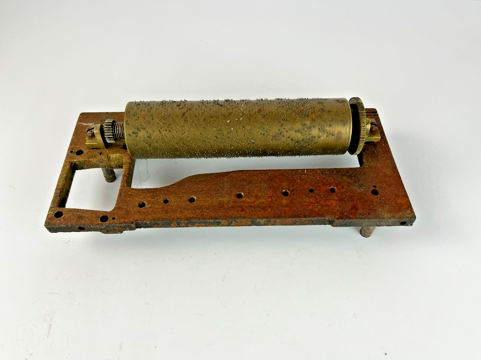 Antique Music Box Bed Plate Cylinder gear cog 6.5" Wheel SBI 1.5 DIA | eBay