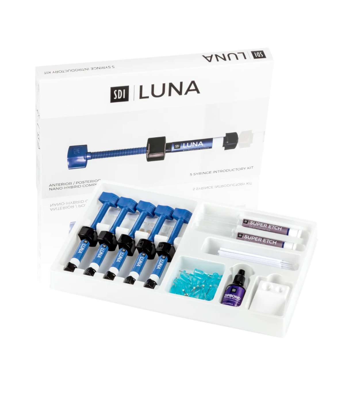 Dental SDI LUNA Nano Hybrid And Micro Filler 5 Composite+Stae Bond+Etch ...