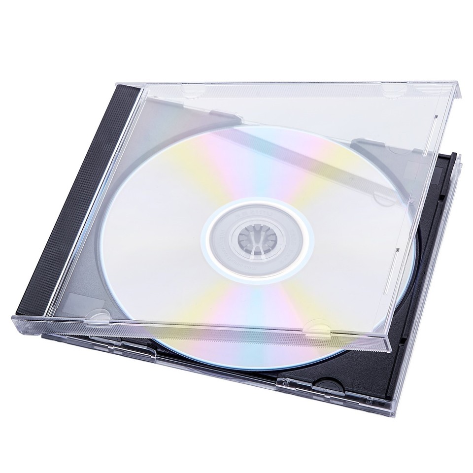 200 CD DVD 10.4mm Standard Single Jewel Case Box Black Removable Tray ...