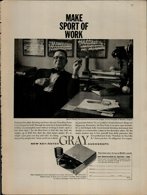1959 Gray Audograph Key Noter Make Sport of Work Vintage Print Ad 2119 ...