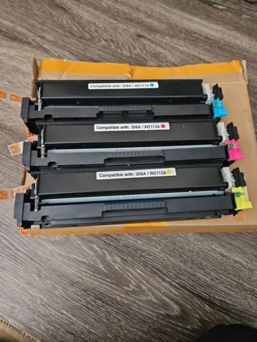 3PK 206A W2111A With Chip Color Toner for HP LaserJet Pro M255 M255dw ...