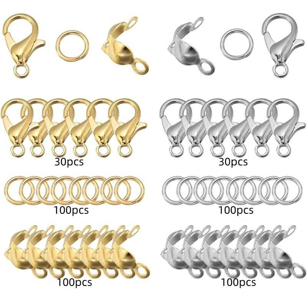 460Pcs Jewelry Clasps Hooks Closures Clasps for Necklace Bracelet Ankle ...