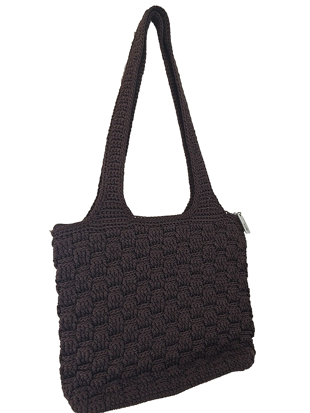 The Sak Gaia Crochet Recycled Crossbody Bag Brown Macrame 10" X 9" | eBay