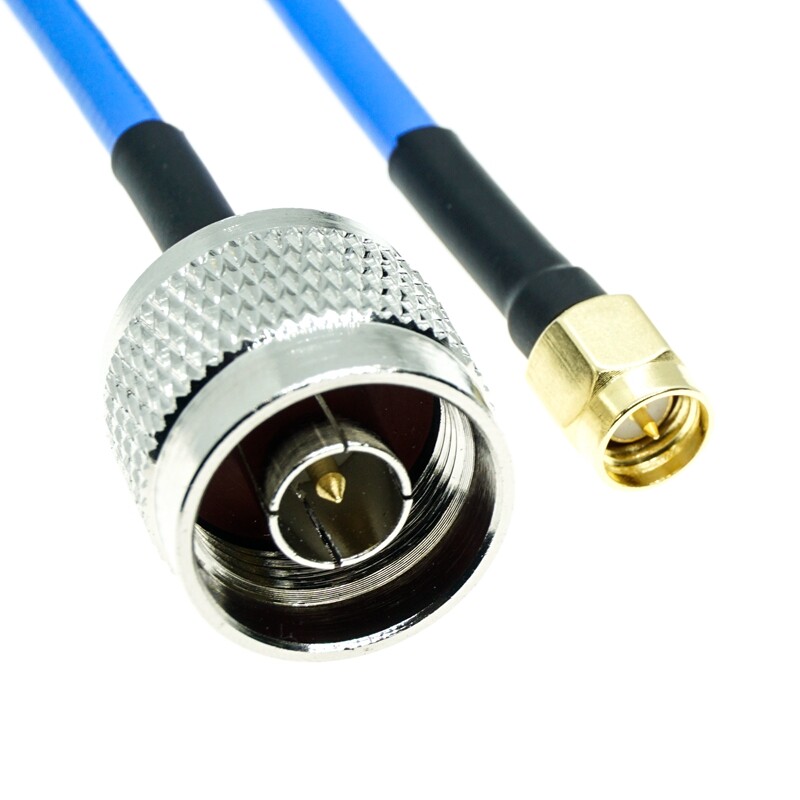 N Male to SMA Male Connector RG402 RG-402 Semi Flexible Coax Cable Blue ...