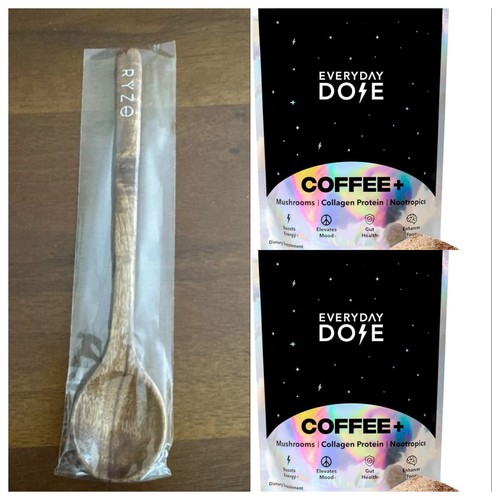 2 PACK new Mushroom Coffee by Everyday Dose, W/ 1 RYZE Spoon-FREE ...
