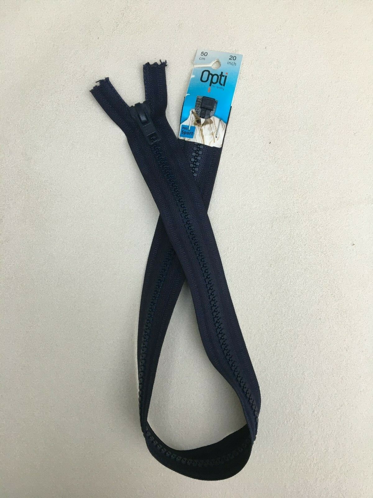 OPTI P60 Sport Open & Closed End #5 Zips Chunky Plastic Teeth Zipper ...