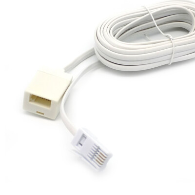 BT Telephone Extension Cable RJ11 UK Lead BT Phone Fax Modem Socket ...
