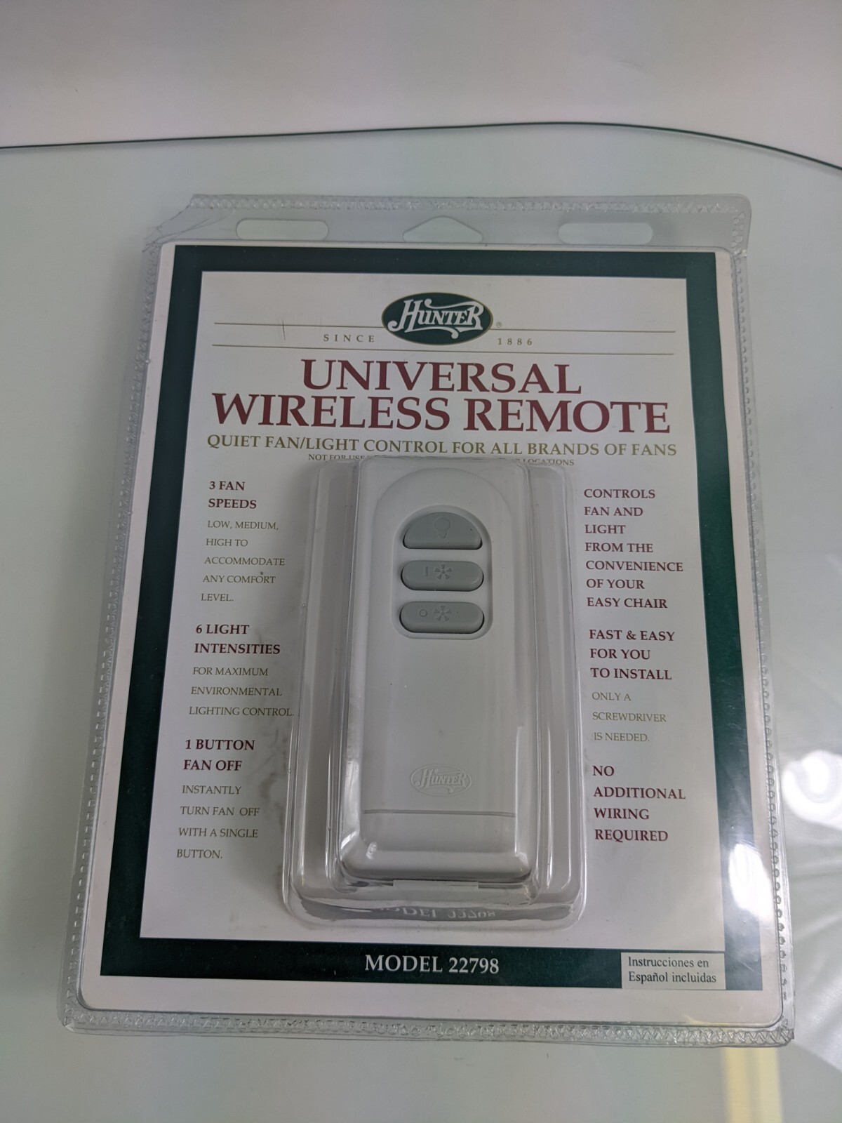 Hunter 22798 Universal Wireless Remote Control for All Brands of Fans ...