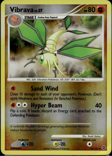 Vibrava 74/132 Reverse Holo Secret Wonders Pokémon Card MP | eBay