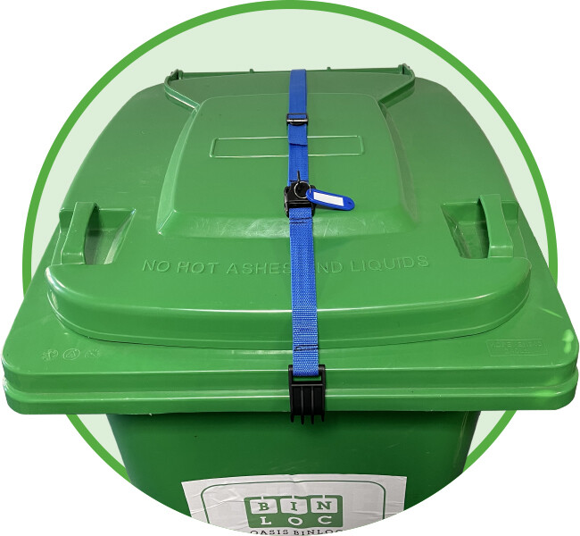 Wheelie Bin Locking Strap Windproof Securing Lid Oasis Binloc Various ...