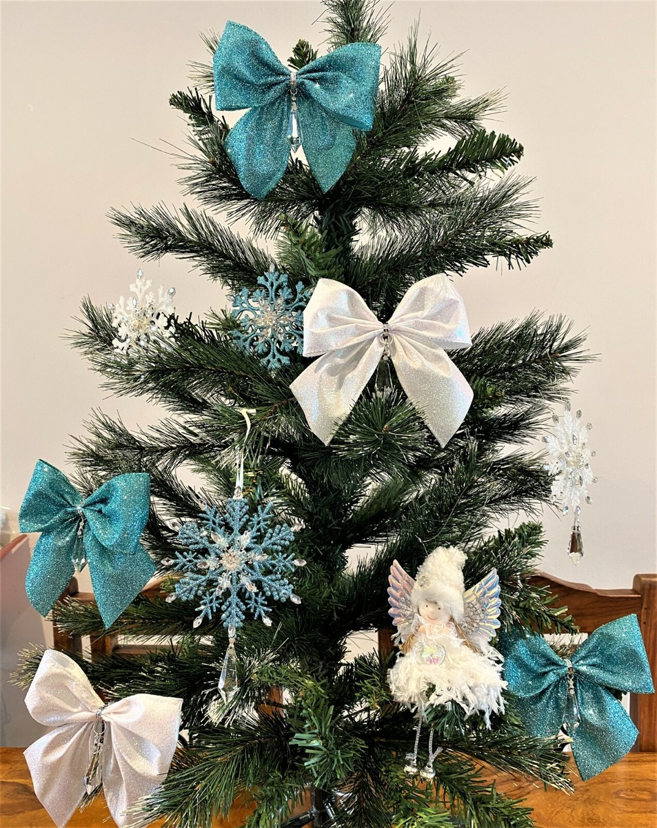 Blue White Tree With Ornaments