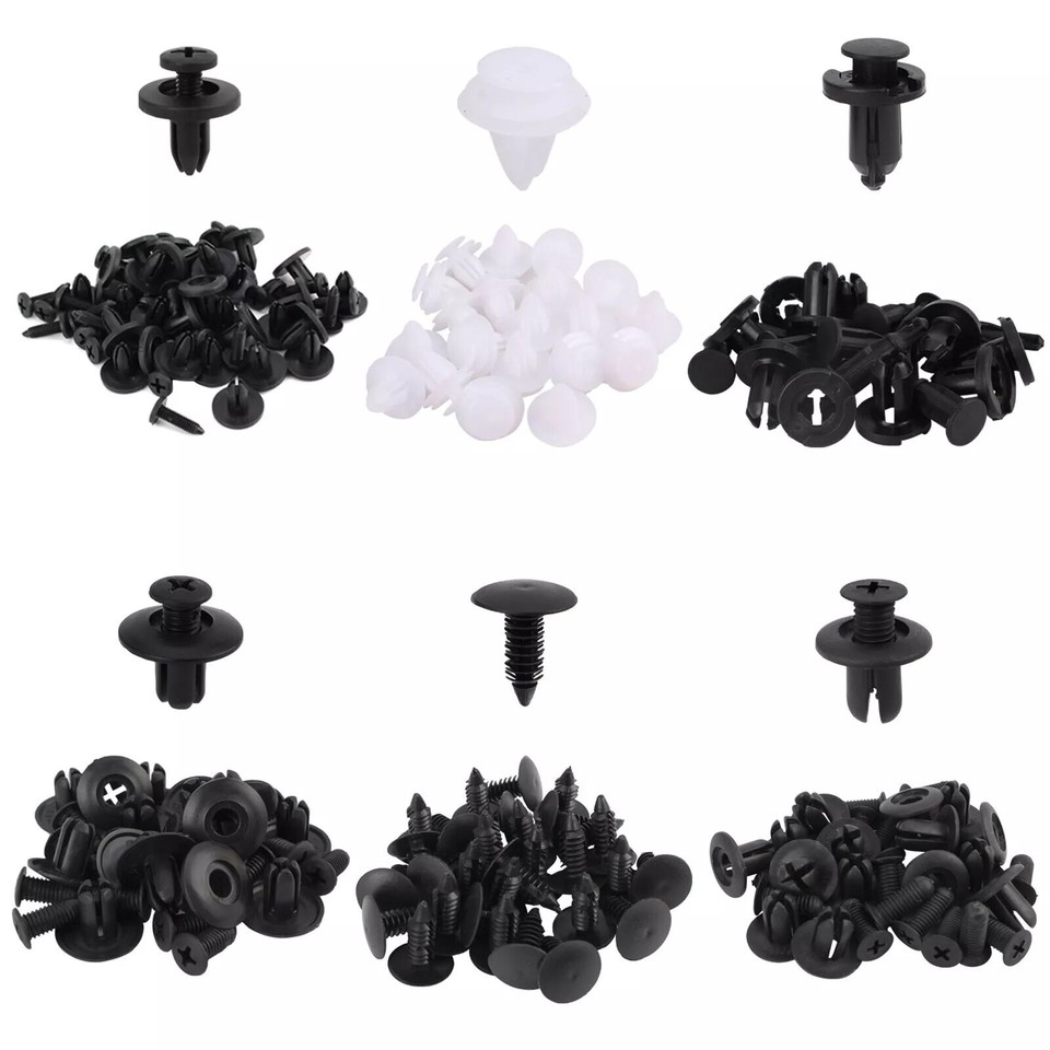100PCS For Ford Car Rivet Push Pin Fastener Retainer Bumper Fender ...