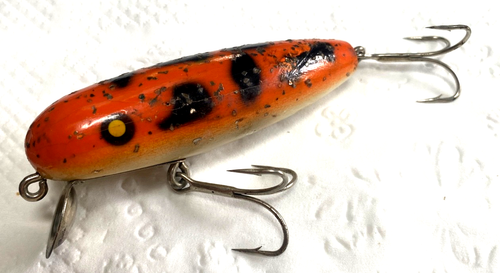 Antique Fishing Lure Orange and White | eBay