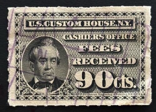 US Stamps - SC# RL78 - Used - 90 Cents Customs Office Fees Stamp - SCV ...
