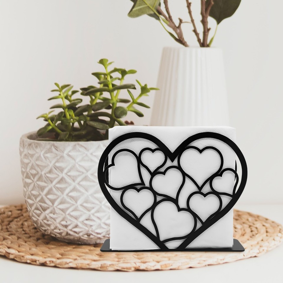 Desk Decorative Napkin Stand Iron Tabletop Tissue Standing Holder ...