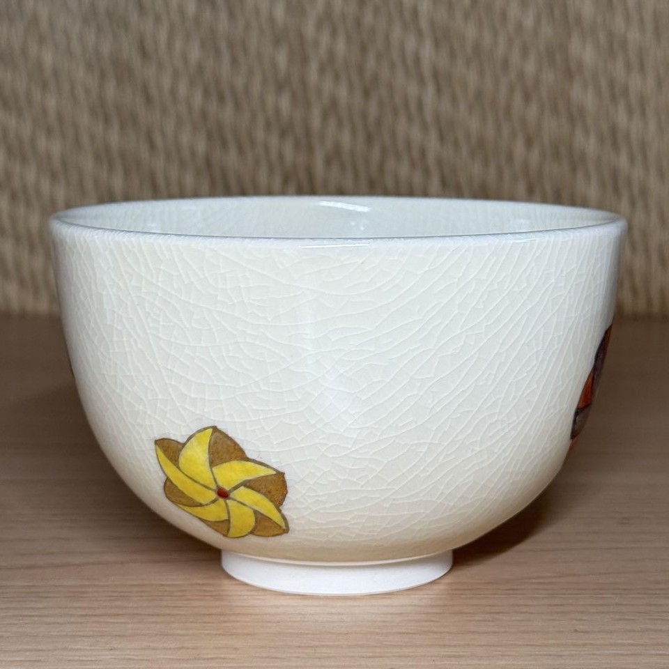 Chawan Near Mint Kyo Ware Maeda Hosen Gold Silver Tea Bowl Matcha ...
