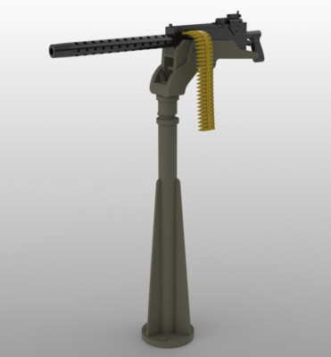 1/24 Scale Battleground M25 Pedestal Mounted M1919A4 Machine Gun for ...