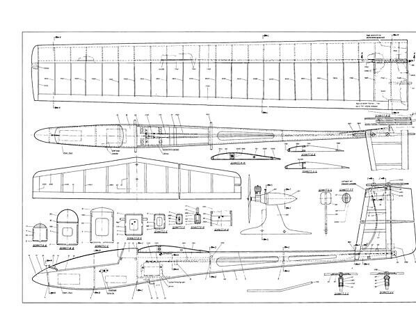 Daedalus Sailplane 91" Wingspan RC Model Airplane Printed Plans ...