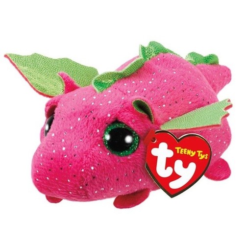 TY Beanie Boos Teeny Tys 4" DARBY Pink Dragon Stackable Plush Animal ...