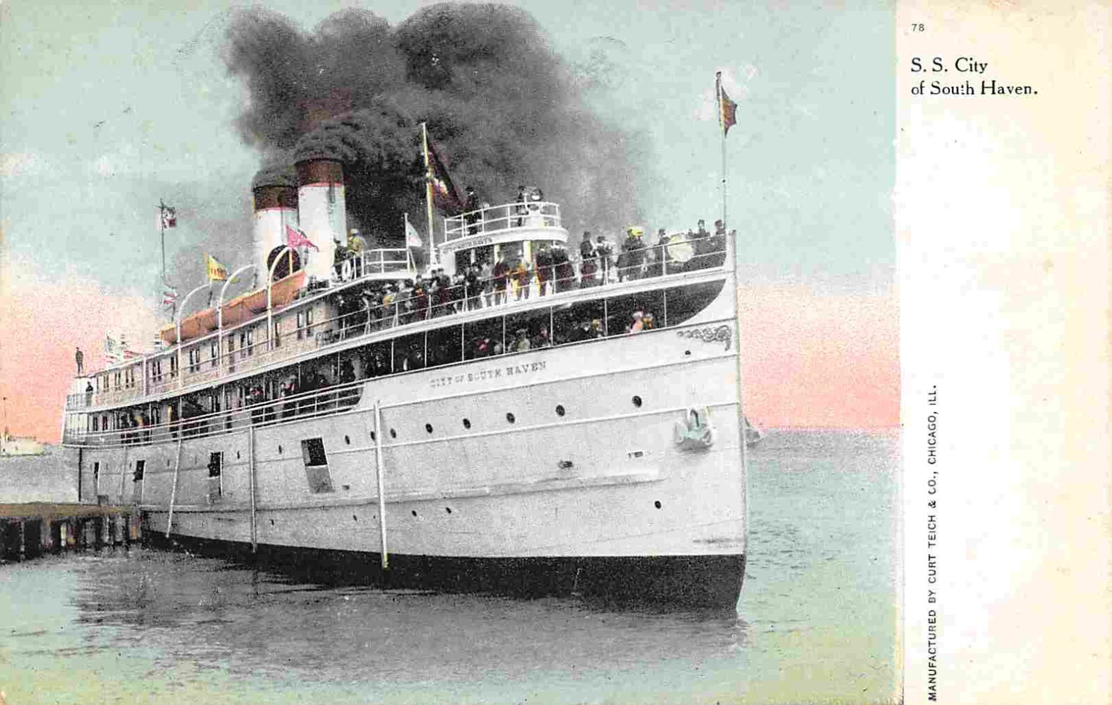 Steamer City of South Haven Ship Michigan 1910s postcard | eBay