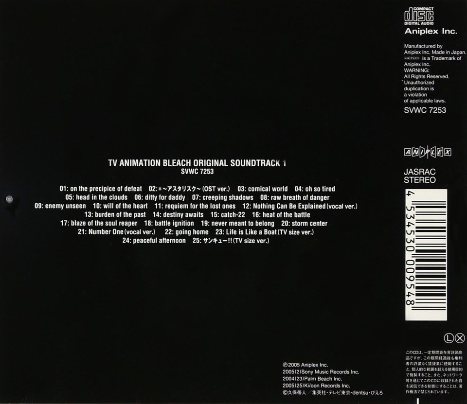New CD TV Animation BLEACH Original Soundtrack 1 from Japan | eBay