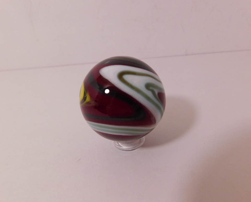 1 -New Crisp Handmade Reverse Corkscrew Art Glass Marble - 39MM = 1-9/ ...