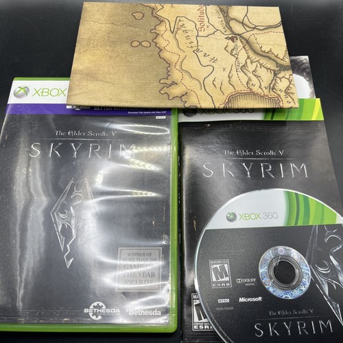The Elder Scrolls V: Skyrim Xbox 360 Complete Premium Map Manual Tested ...