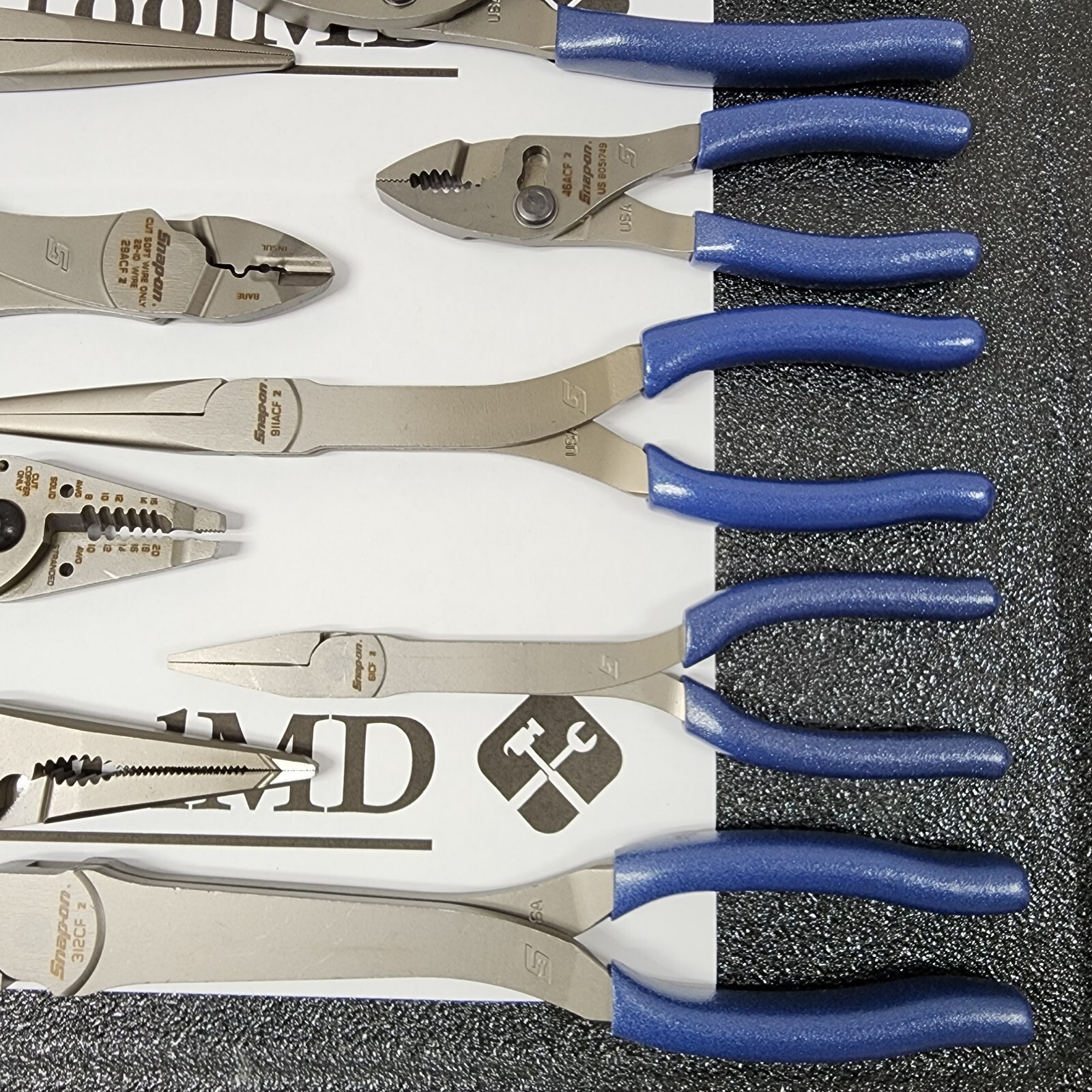 Snap-on Tools USA NEW 14pc POWER BLUE Master Plier/Cutter/Stripper Set ...