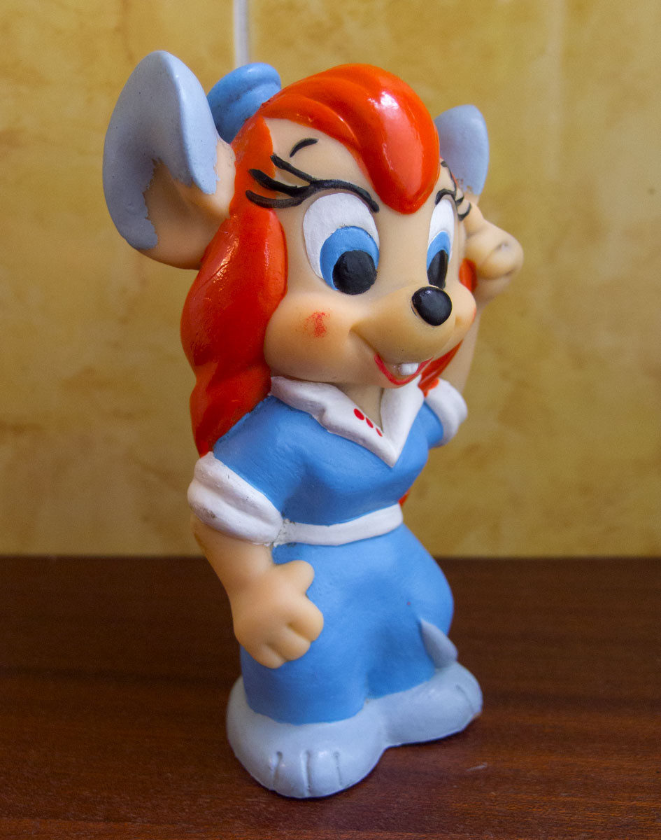 RESCUE RANGERS Gadget Hackwrench Disney Chip 'n Dale Rubber Squeak bath ...