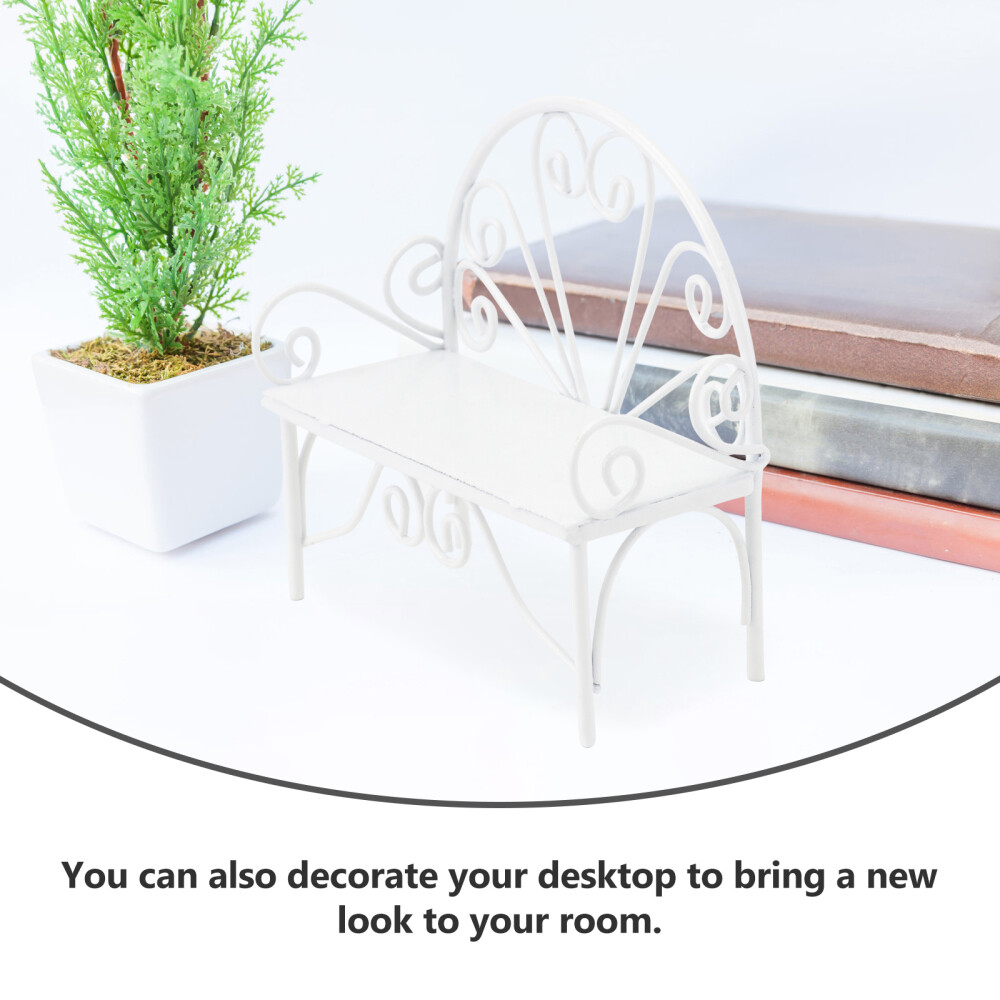 Plants Mini Garden Bench Micro Landscape Double Chair Model Flower ...