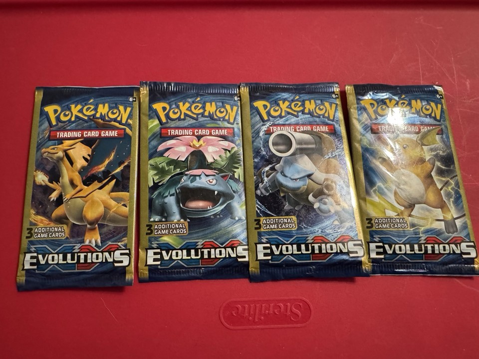 2016 POKEMON XY EVOLUTIONS 3 Card Mini Booster Packs Complete Pack Art ...