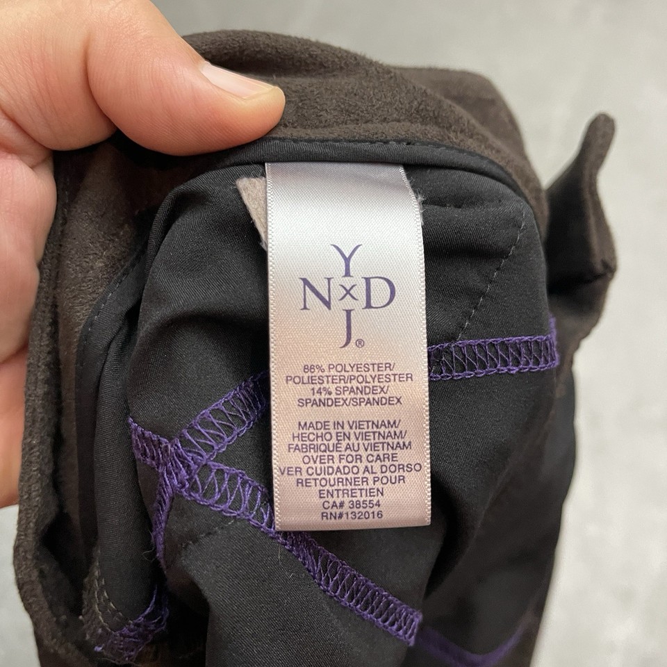 NYDJ Jeans Womens Size 16W Brown Skinny Dark Wash Faux Suede Lift ...