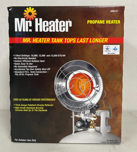 Mr. Heater MH15T Single Tank Top Propane Heater 10,000-15,000 BTU ...