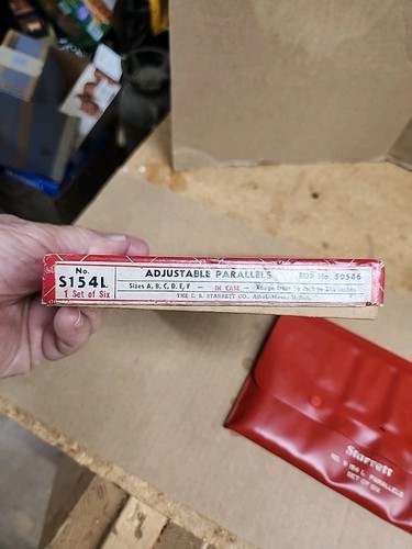 Vintage Starrett No S 154 L Sliding Parallels. Set Of 6. W Original Box ...