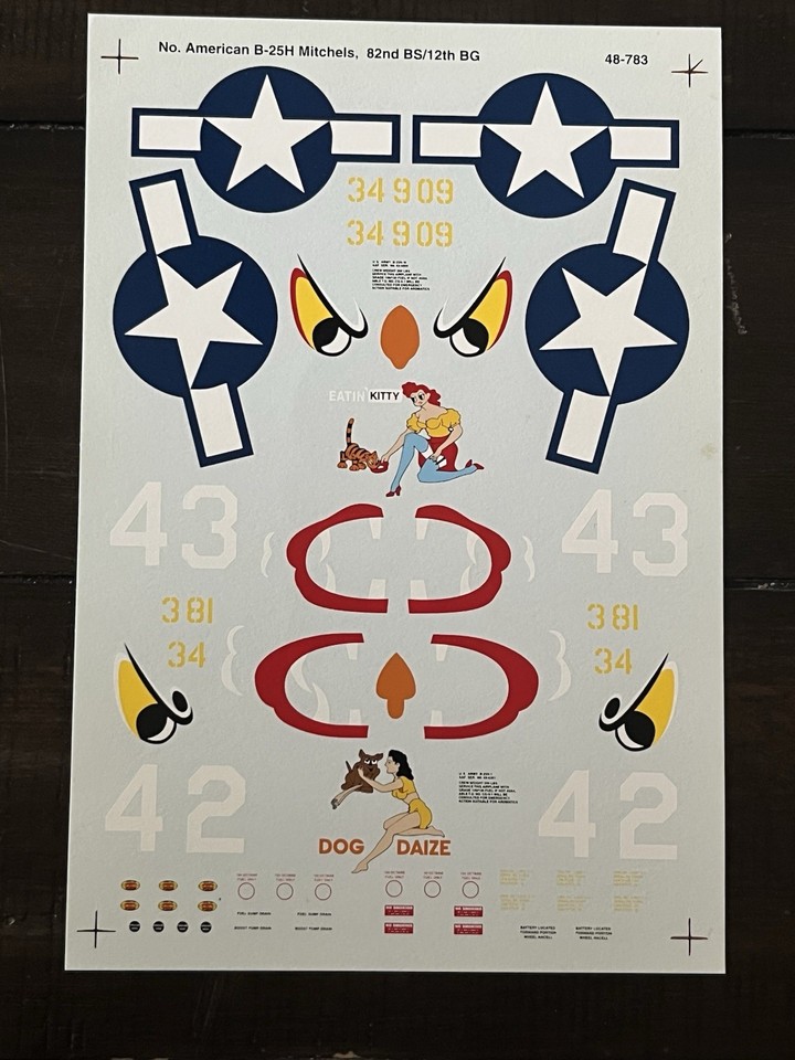 Superscale Decals 48-783 B-25H Mitchell Decals | eBay