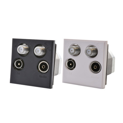 Grid Outlet Module Quadruplex FM (Radio) + TV + 2xSat (Sky Satellite ...