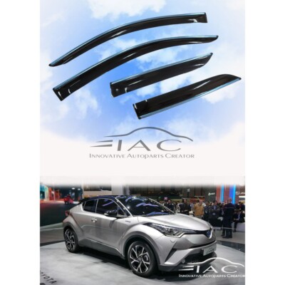 Chrome Trim Side Window Visors Guard Vent Deflectors For Toyota C-HR ...