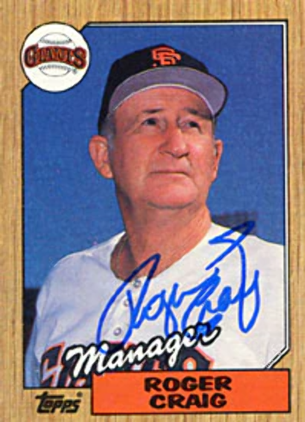 Roger Craig Autographed / Signed 1987 Topps No.193 Los Angeles Dodgers ...